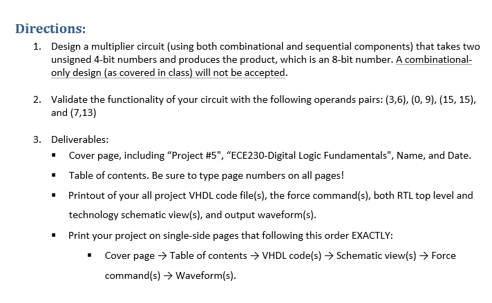 Solved I just need help with the vhdl codes and foce | Chegg.com