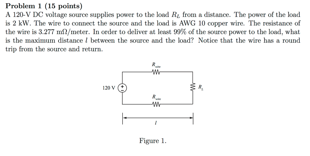 Solved Problem 1 (15 points) A 120-V DC voltage source | Chegg.com
