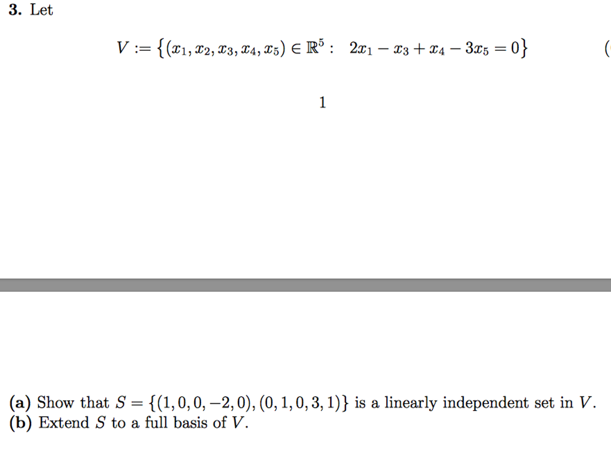 Solved Let V: = {(x_1, x_2, x_3, x_4, x_5) elementof R^5: | Chegg.com