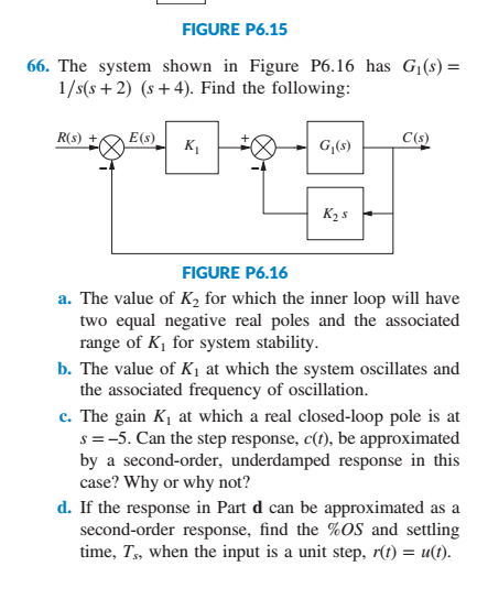 Solved Figure P6 15 66 The System Shown In Figure P6 16 Has