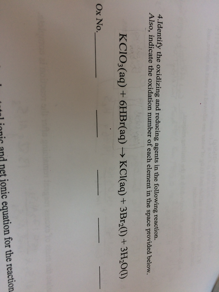 Solved Identify the oxidizing and reducing agents in the | Chegg.com