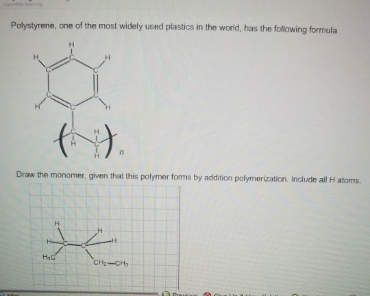 Solved Polystyrene, one of the most widely used plastics in | Chegg.com
