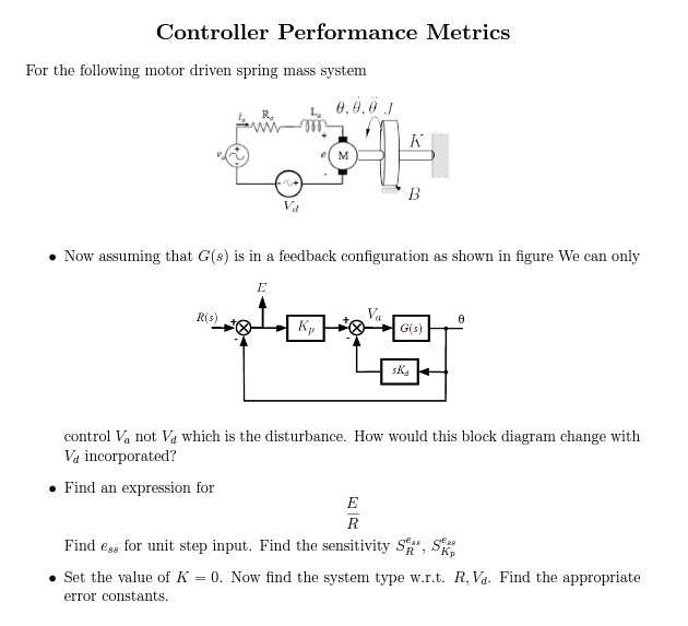 Solved Controller Performance Metrics For the following | Chegg.com