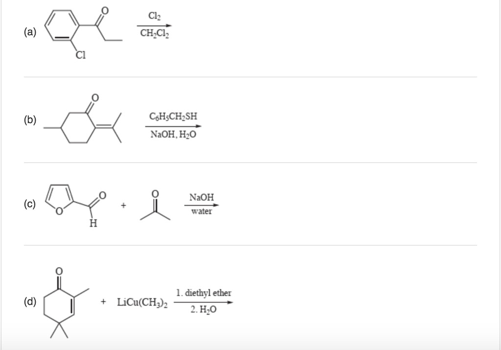 Solved Cl2 CH2CI2 Cl 0 C6HSCH2SH NaOH, H20 0 NaOH 0 water 0 | Chegg.com