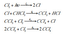 Solved The photochemical chlorination of chloroform, CHCl3 + | Chegg.com