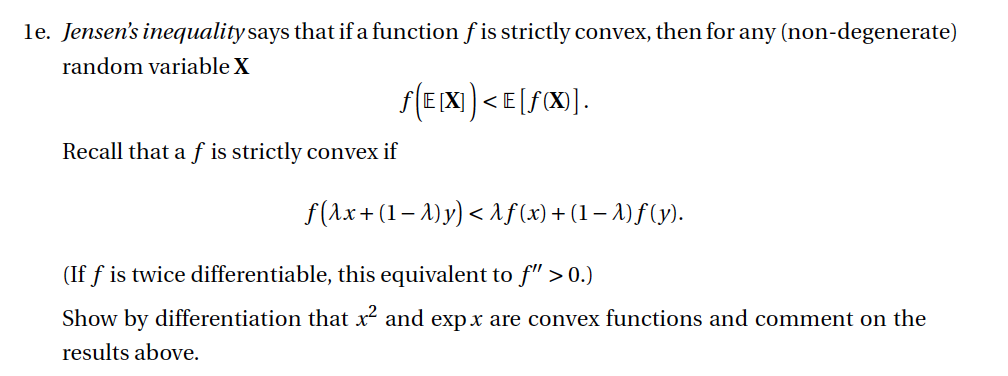 Solved le. Jensen's inequalitysays that if a function fis | Chegg.com