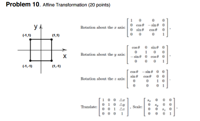 Solved (1) You rotated the square 45 deg about z-axis, 30 | Chegg.com