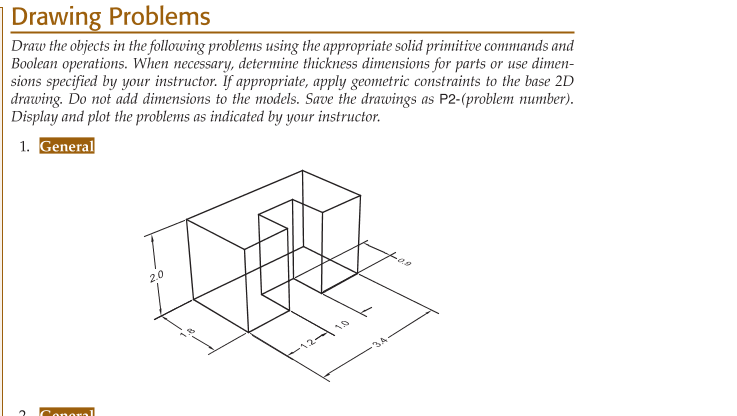Solved Drawing Problems Draw the objects in the following | Chegg.com