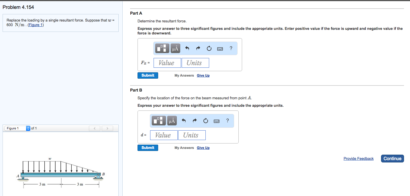 Solved Replace the loading by a single resultant force. | Chegg.com
