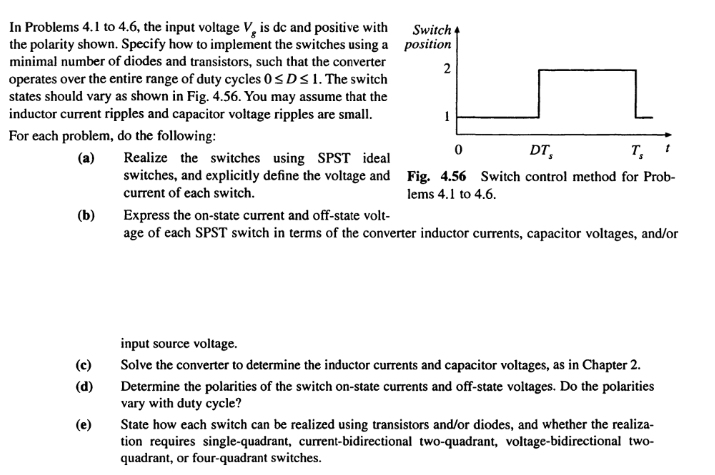 Solved In Problems 4.1 to 4.6, the input voltage y is dc and | Chegg.com