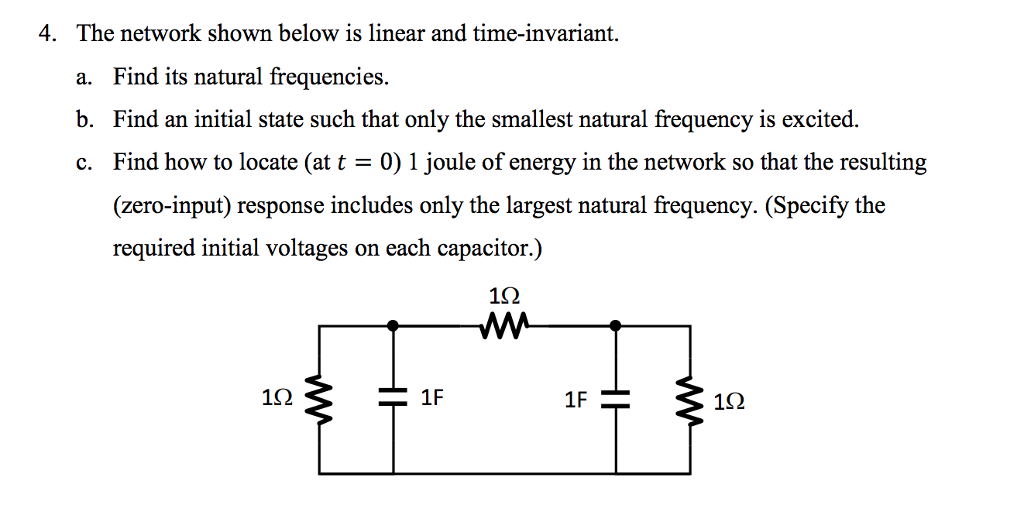Solved 4. The network shown below is linear and | Chegg.com