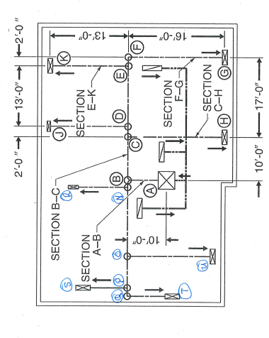 Three Bedroom Residence Use the "10 foot" dimension | Chegg.com