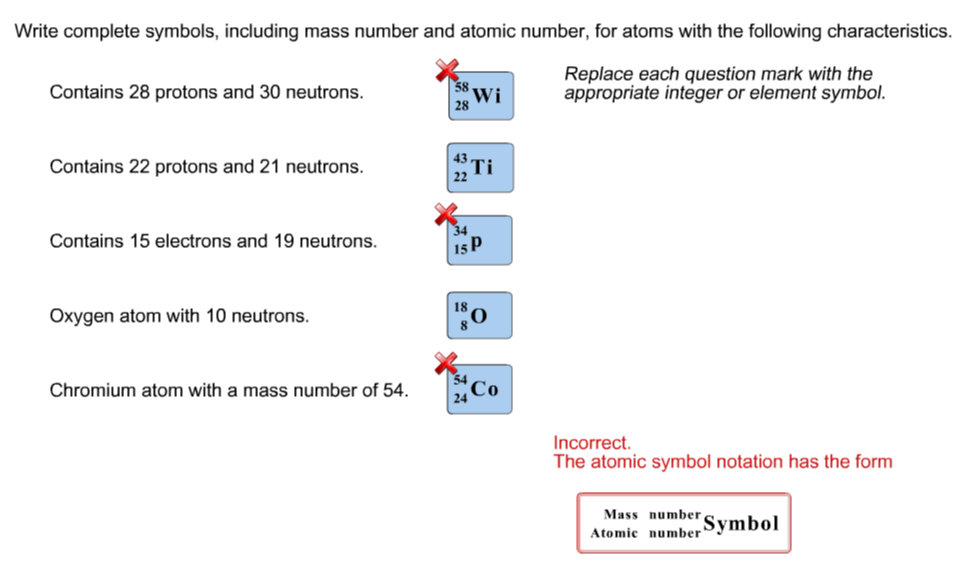 Solved Write complete symbols, including mass number and | Chegg.com