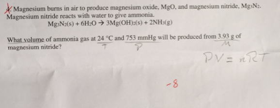 Solved Magnesium burns in air to produce magnesium oxide, | Chegg.com