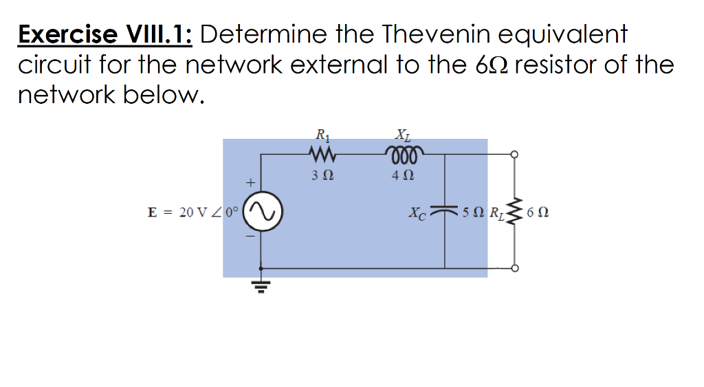 Solved Exercise VIII.1: Determine the Thevenin equivalent | Chegg.com