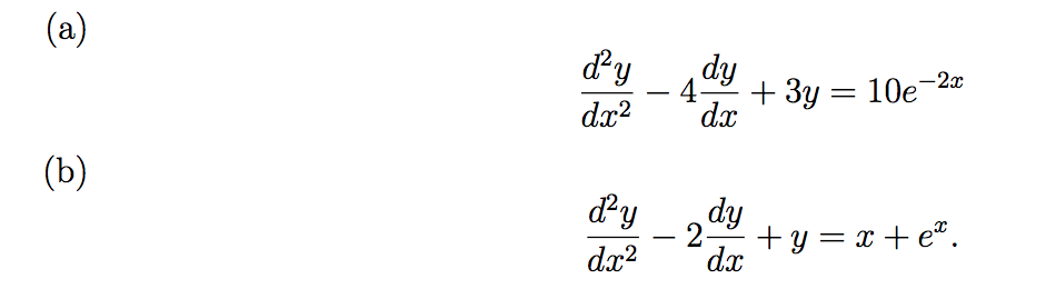 Solved Solve the following non-homogeneous differential | Chegg.com