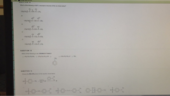Solved Which of the following is NOT a resonance structure | Chegg.com