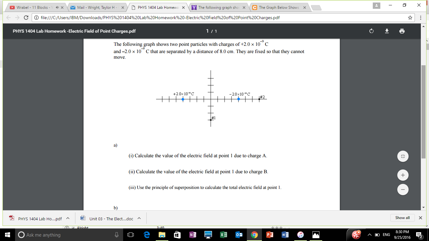 Solved The following graph shows two point particles with | Chegg.com
