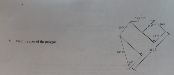 Solved Find the area of the polygon. | Chegg.com