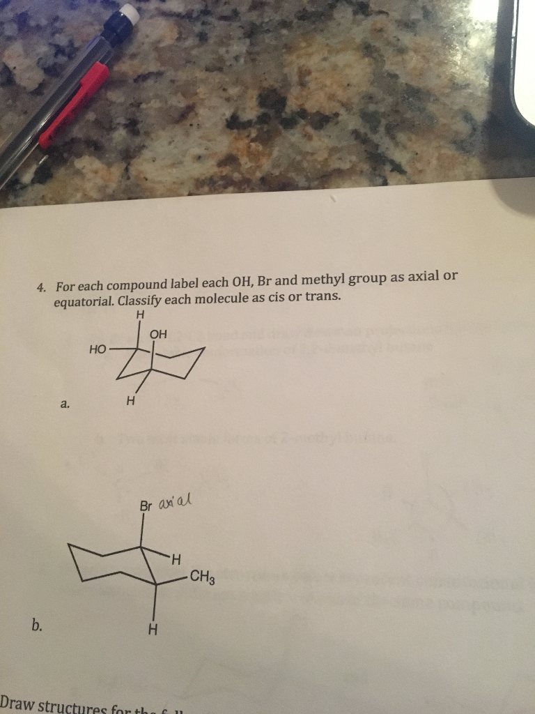 Solved For each compound label each OH, Br and methyl group | Chegg.com