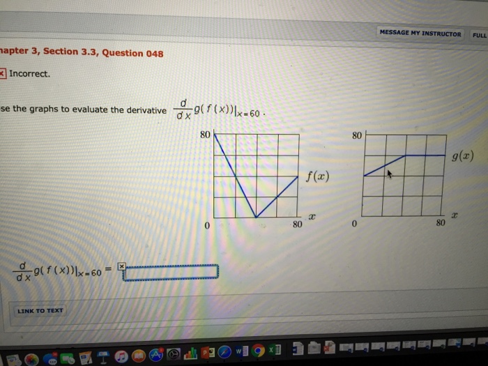 Solved The graphs to evaluate the derivative d/dx g(f(x))|_x | Chegg.com