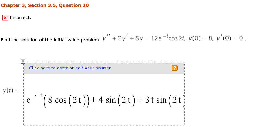 Solved Find the solution of the initial value problem | Chegg.com