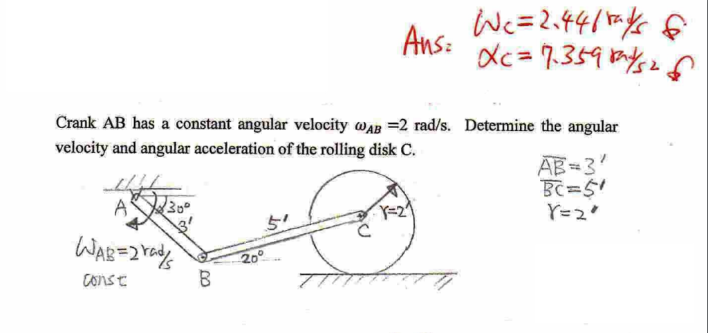 Solved Crank AB has a constant angular velocity Wab=2rad/s. | Chegg.com