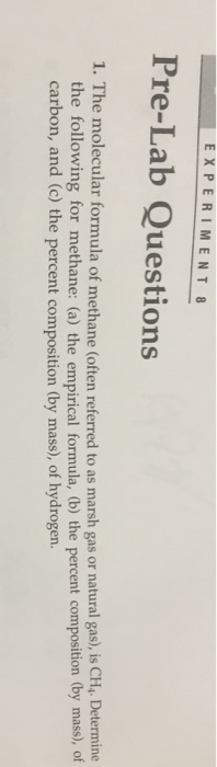 1. The molecular formula of methane (often referred | Chegg.com