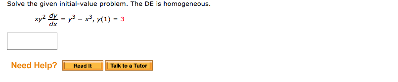 Solved Solve the given initial-value problem. The DE is | Chegg.com