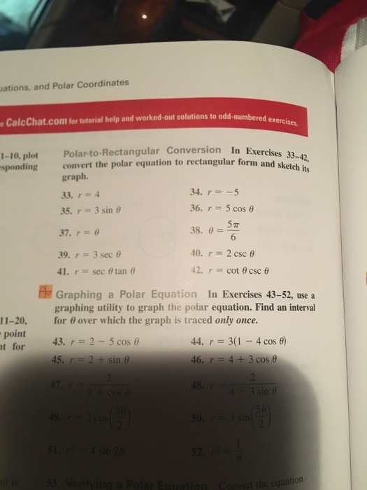 Solved In Exercises 33-42, convert the polar equation to | Chegg.com