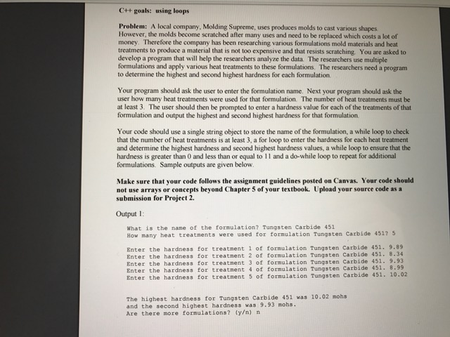 Solved C++ goals: using loops Problem: A local company, | Chegg.com