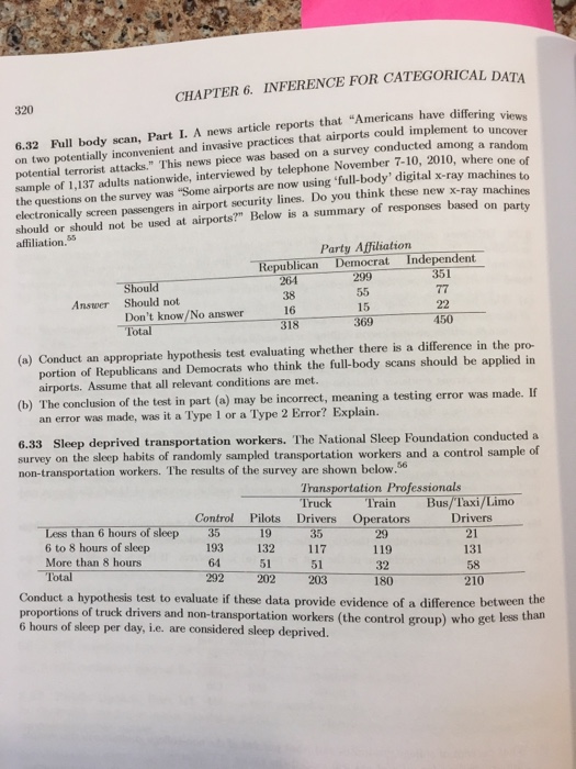 Solved CHAPTER 6. INFERENCE FOR CATEGORICAL D 320 "Americans | Chegg.com