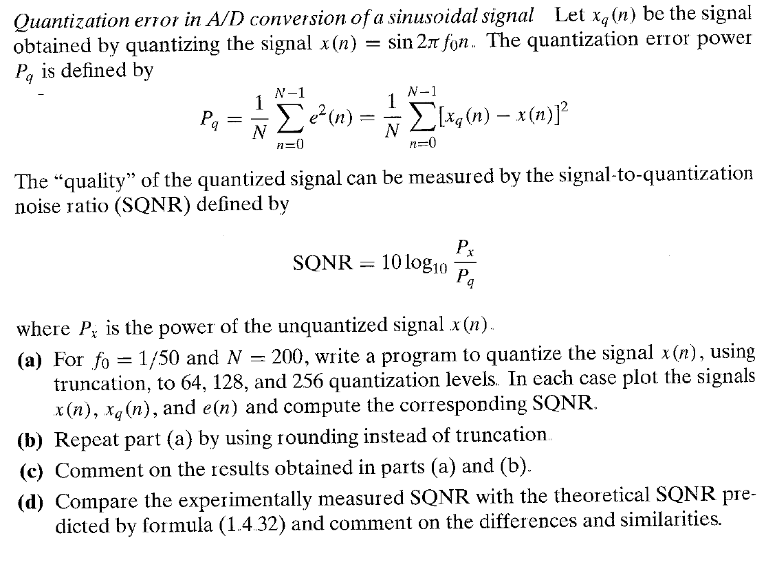 Quantization Error In Ad Conversion Of A Sinusoidal 