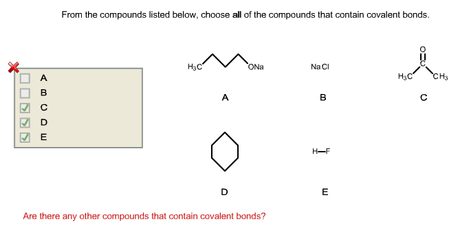 Solved From the compounds listed below, choose all of the | Chegg.com