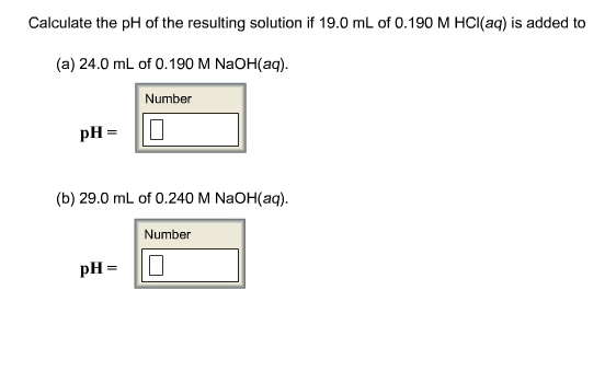 Solved Calculate the pH of the resulting solution if 19.0 mL | Chegg.com