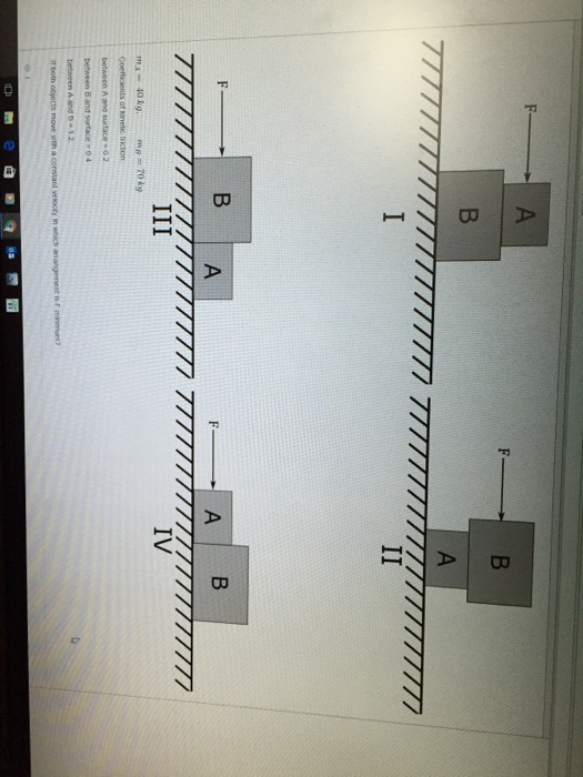 Solved 1. If the mass of the object is 40 kg and coefficient | Chegg.com