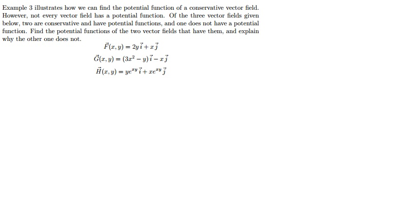 Example 3 illustrates how we can find the potential | Chegg.com