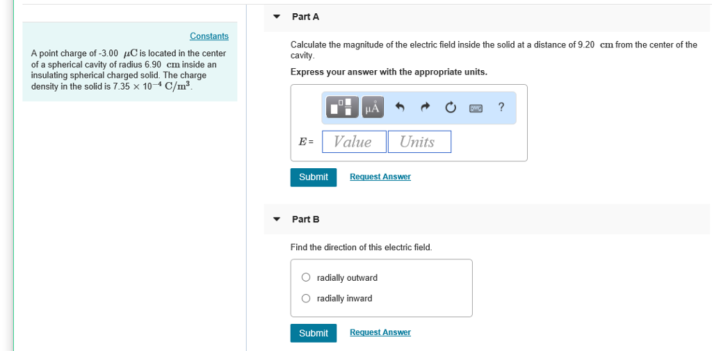 Solved Part A Constants Calculate the magnitude of the | Chegg.com