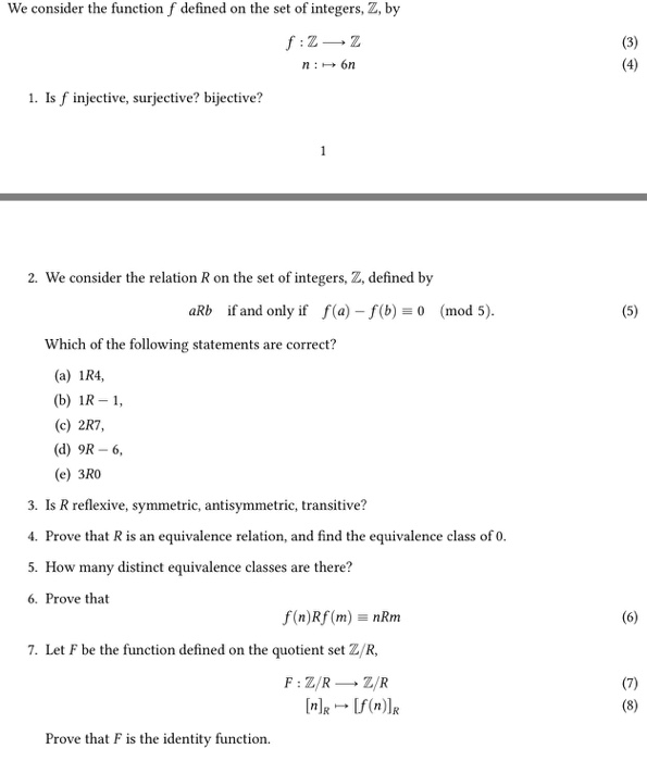 Solved We consider the function f defined on the set of | Chegg.com