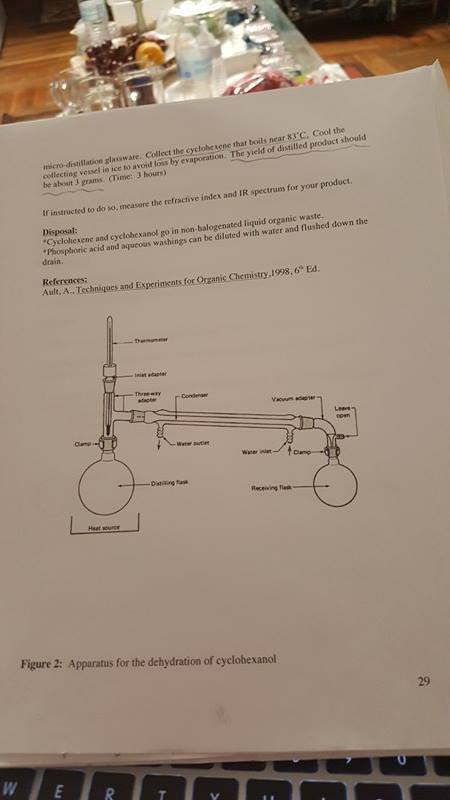 Solved Cyclohexene from Cyclohexanol Experiment | Chegg.com