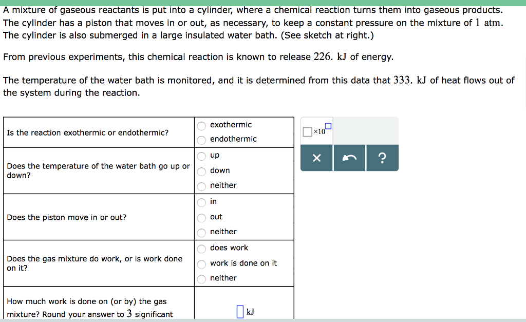 Solved A mixture of gaseous reactants is put into a | Chegg.com