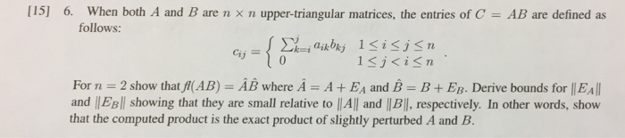 Solved When both A and B are n times n upper-triangular | Chegg.com