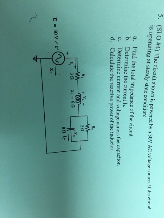 Solved The circuit shown is powered by a 30V AC voltage | Chegg.com