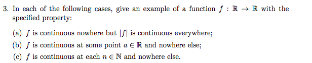 Solved 3, In each of the following cases, give an example of | Chegg.com