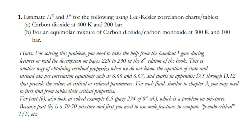 1. Estimate H and Sk for the following using | Chegg.com
