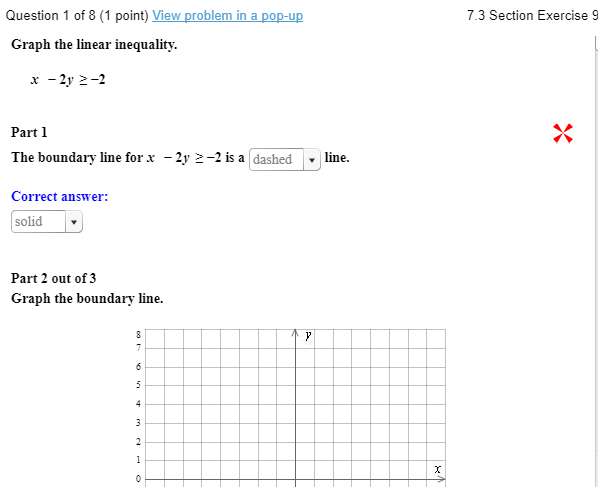 Solved Question 1 of 8 (1 point) View problem in a pop-up | Chegg.com