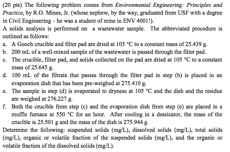 Solved (20 pts) The following problem comes from | Chegg.com