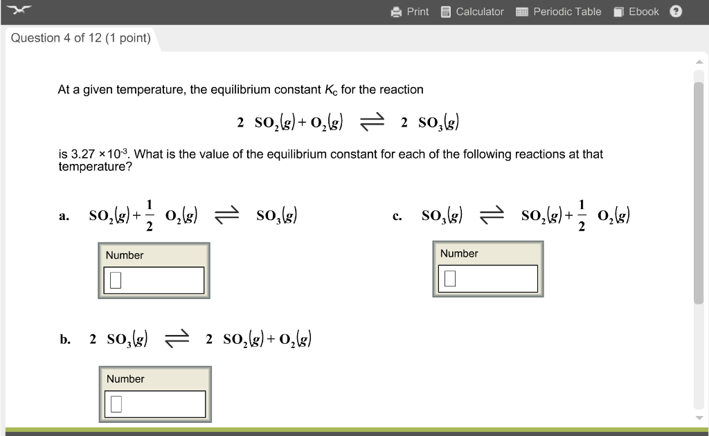Solved At a given temperature, the equilibrium constant K_c | Chegg.com