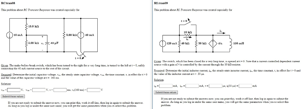 Solved This problem about RC Transient Response was created | Chegg.com
