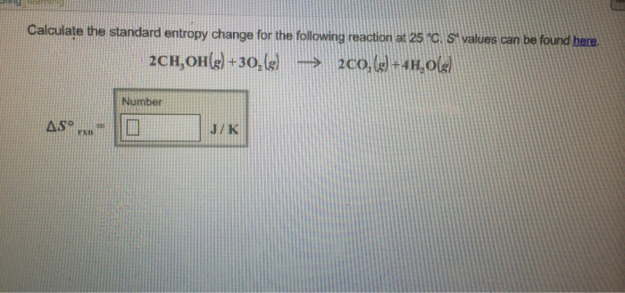 Solved Calculate the standard entropy change for the | Chegg.com